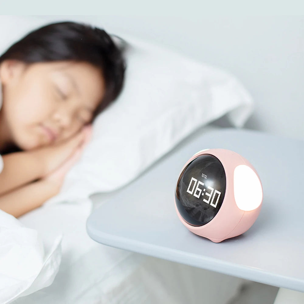 Cute Pixel Expression LED Night Light Alarm Clock Kids USB Power – MGLAM