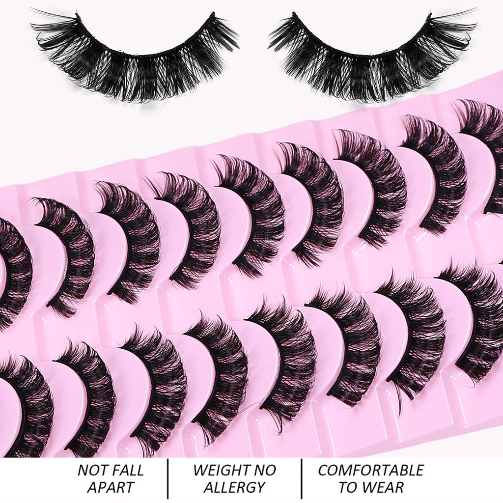 10 Pairs Russian Strip Fake Lashes – MGLAM